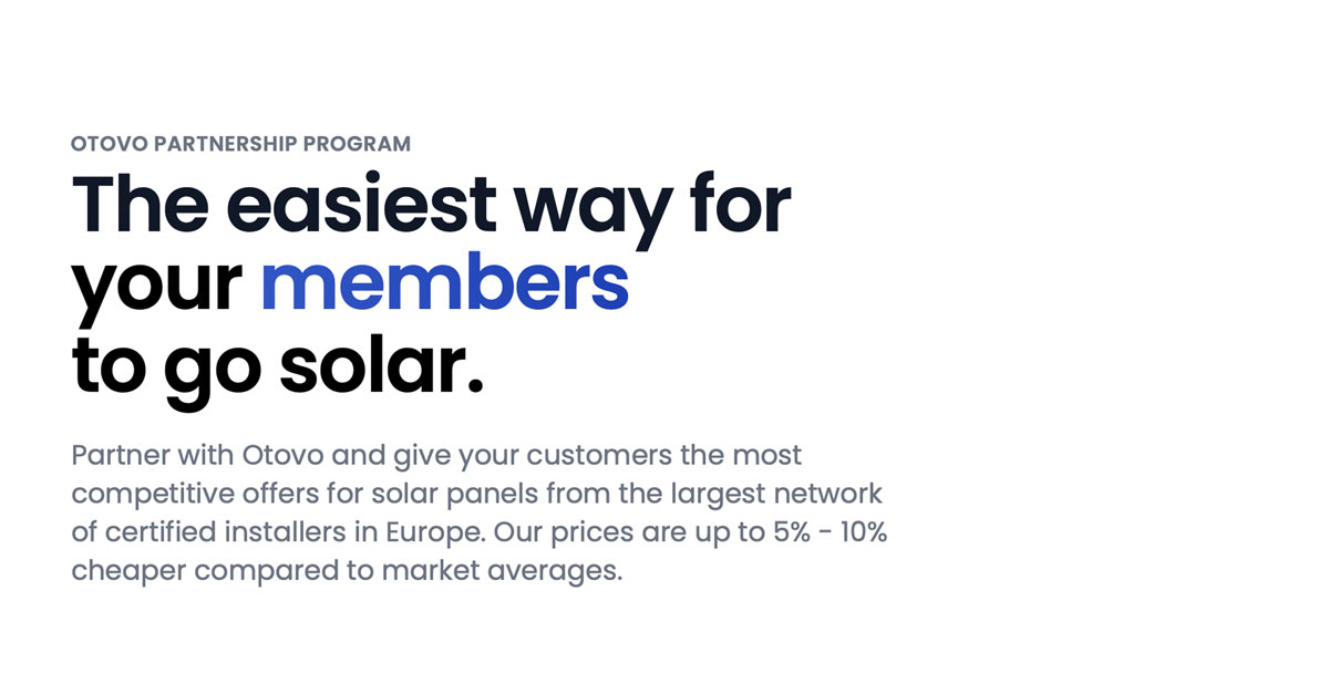 Otovo | Partnership program